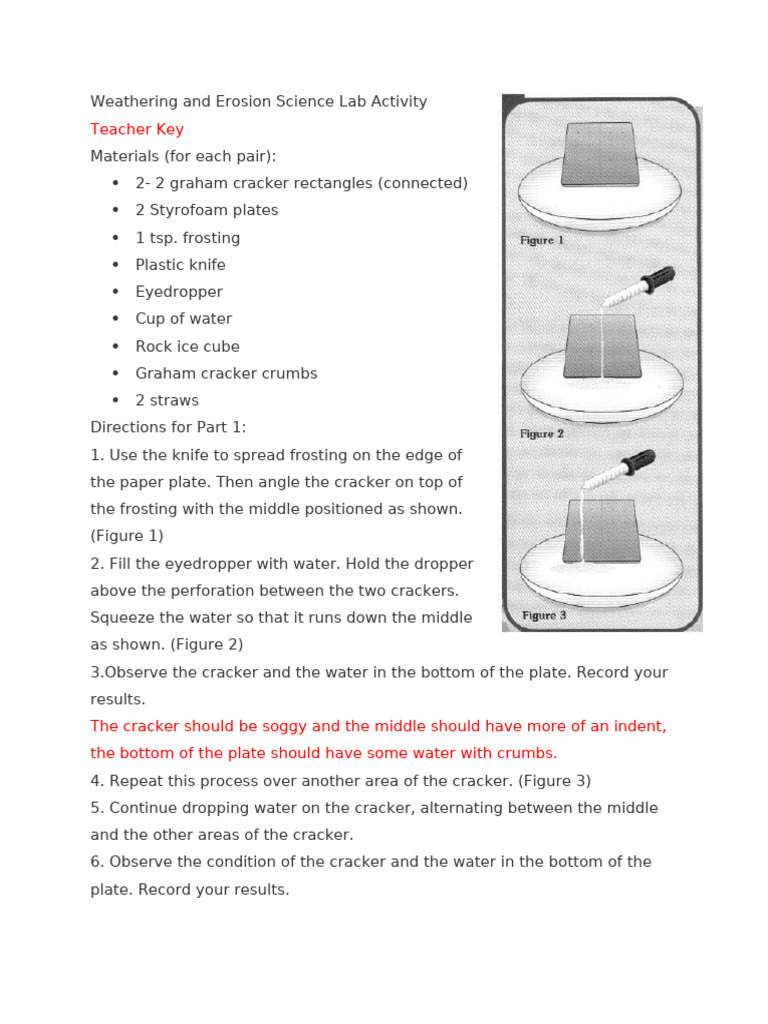 Weathering and Erosion Science Lab Activity Teacher Key | PDF | Erosion ...