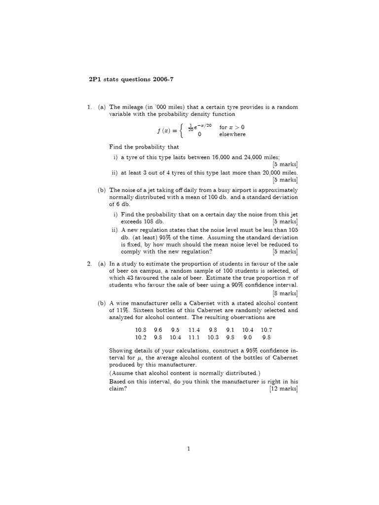 2p1exsols07_stats | PDF | Statistics | Standard Deviation