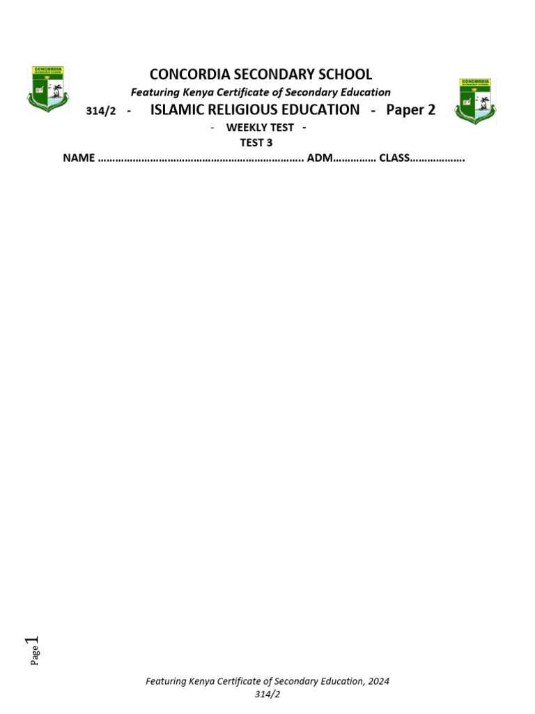 IRE TEST 3 | PDF | Abrahamic Religions | Religious Faiths