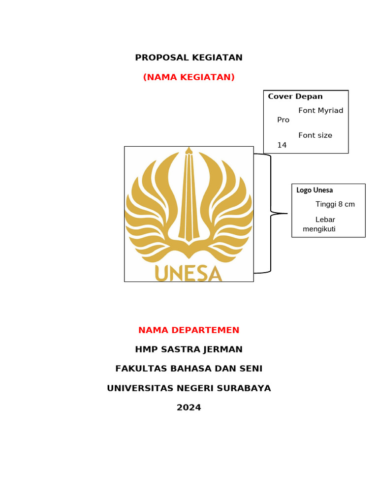 Proposal Kegiatan HMP Sastra Jerman UNESA 2024 | PDF | Kajian Bahasa Asing