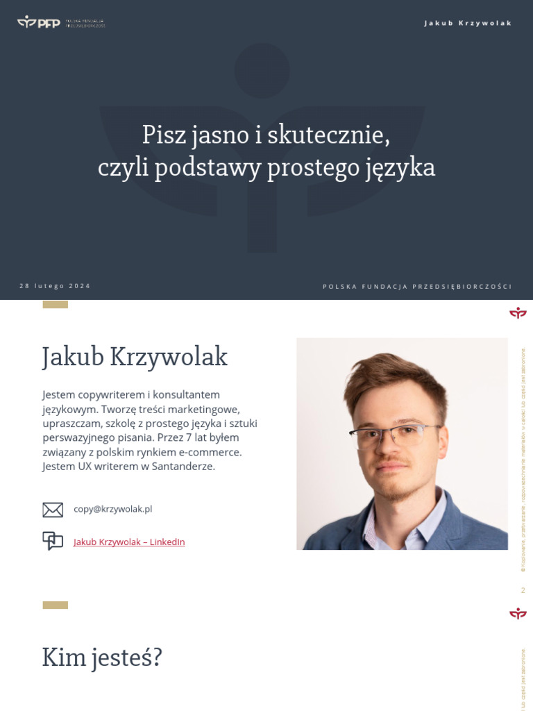 Jakub Krzywolak Prosty Jezyk Luty 2024 | PDF