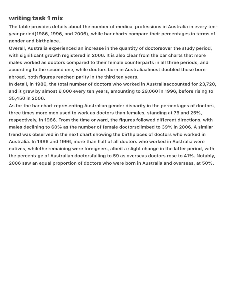Writing Task 1 Mix | PDF | Social Science | Wellness