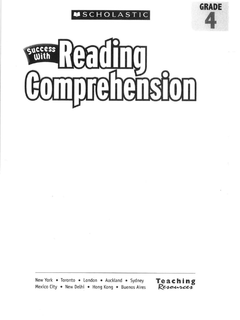 Scholastic Success With_Reading Comprehension_Grade 4 | PDF