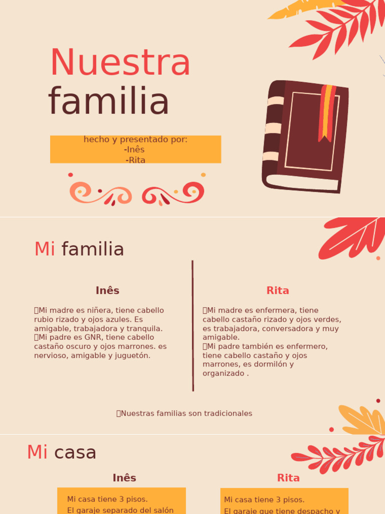 Descripción de Nuestra Familia y Hogar | PDF