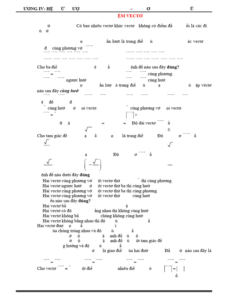 TN3 - CHƯƠNG IV - BÀI 3. KHÁI NIỆM VECTOdoc | PDF