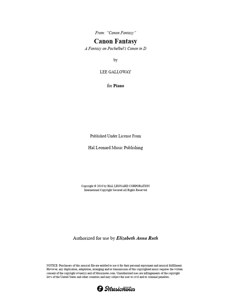 Canon Fantasey | PDF