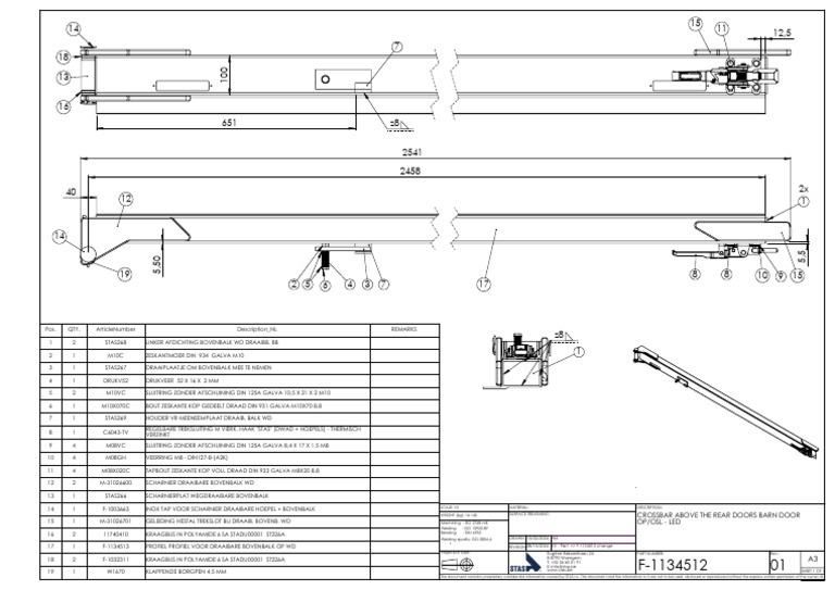 Crossbar Above The Rear Doors Barn Door Op/Osl - Led | PDF