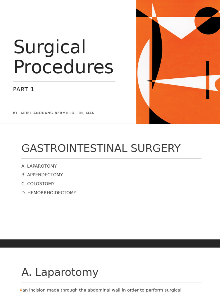 Surgical Procedures Part 1 | PDF | Pancreas | Gastroenterology