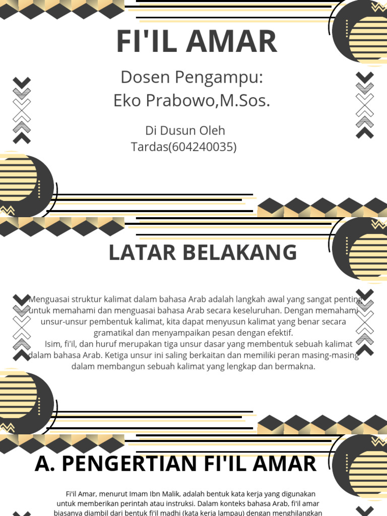 Memahami Fi'il Amar dalam Bahasa Arab | PDF | Seni & Disiplin Bahasa