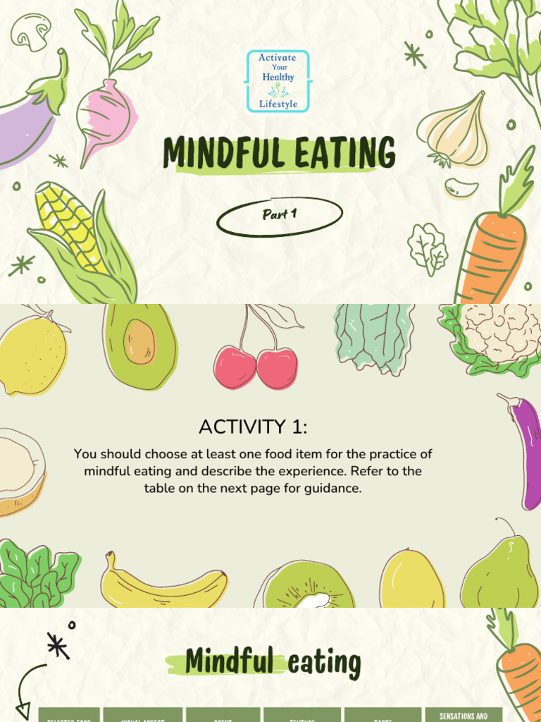 Mindful Eating - Part 1 | PDF | Self-Improvement | Wellness