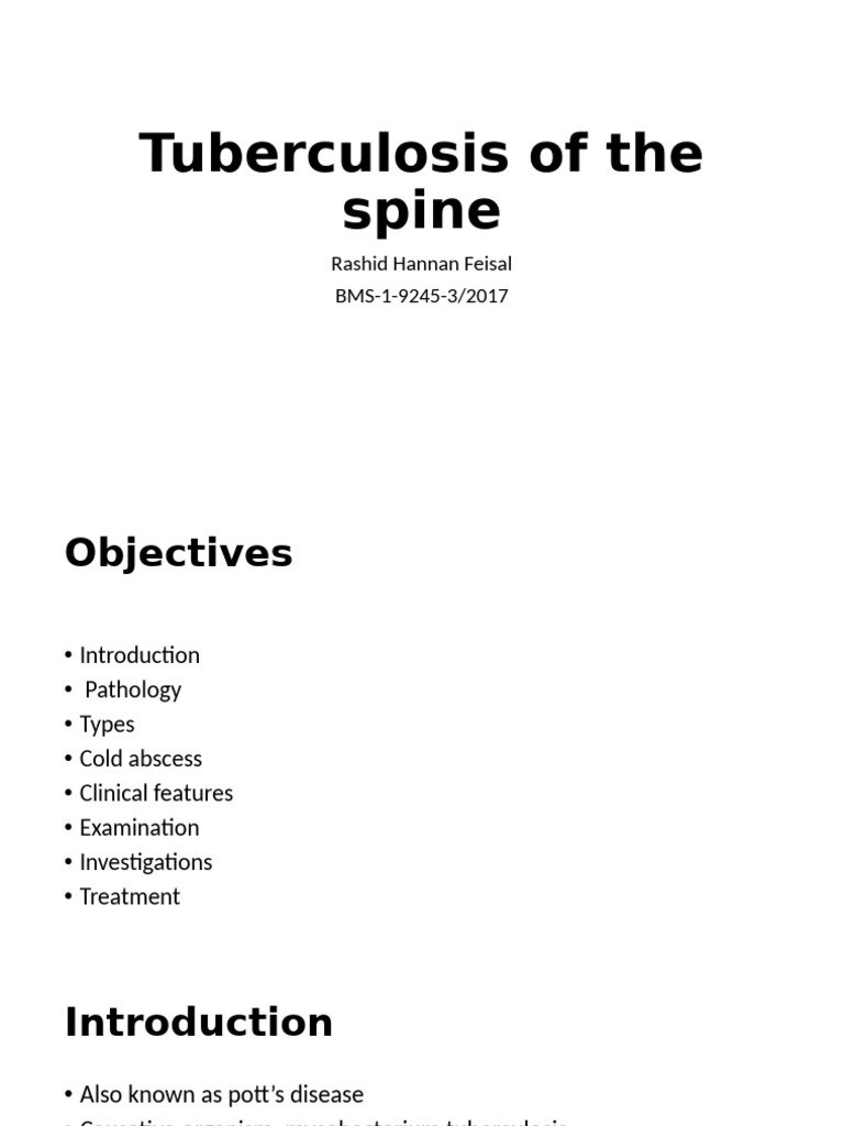 TB spine | PDF | Vertebra | Tuberculosis