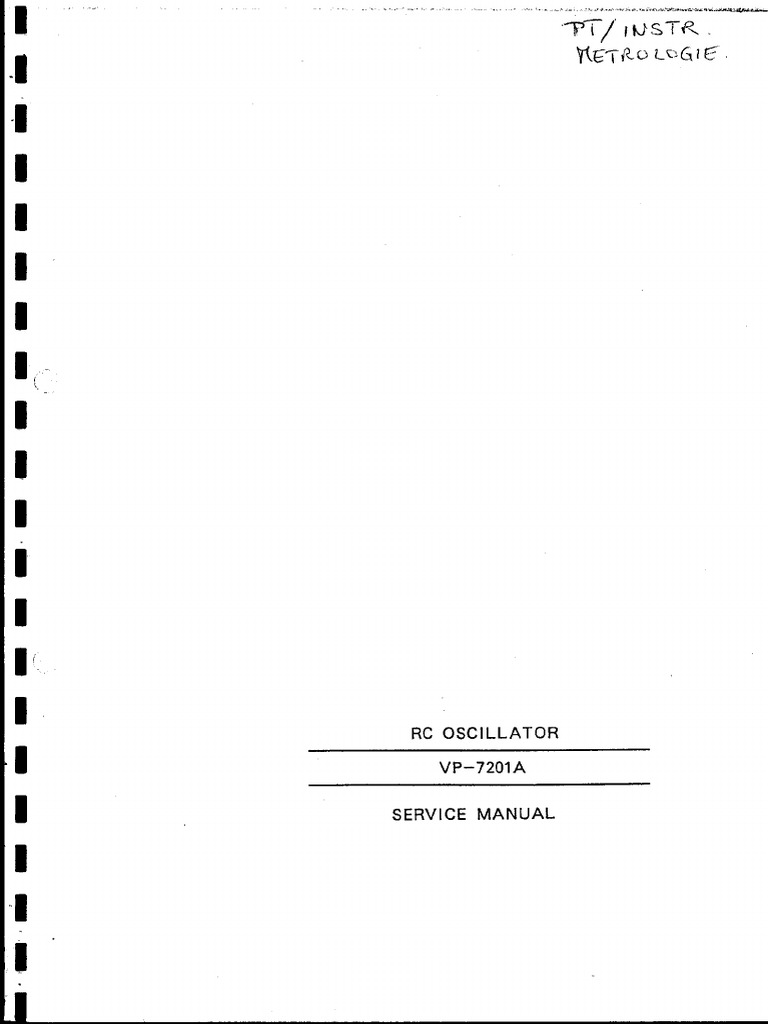 Panasonic VP-7201a RC Oscillator | PDF