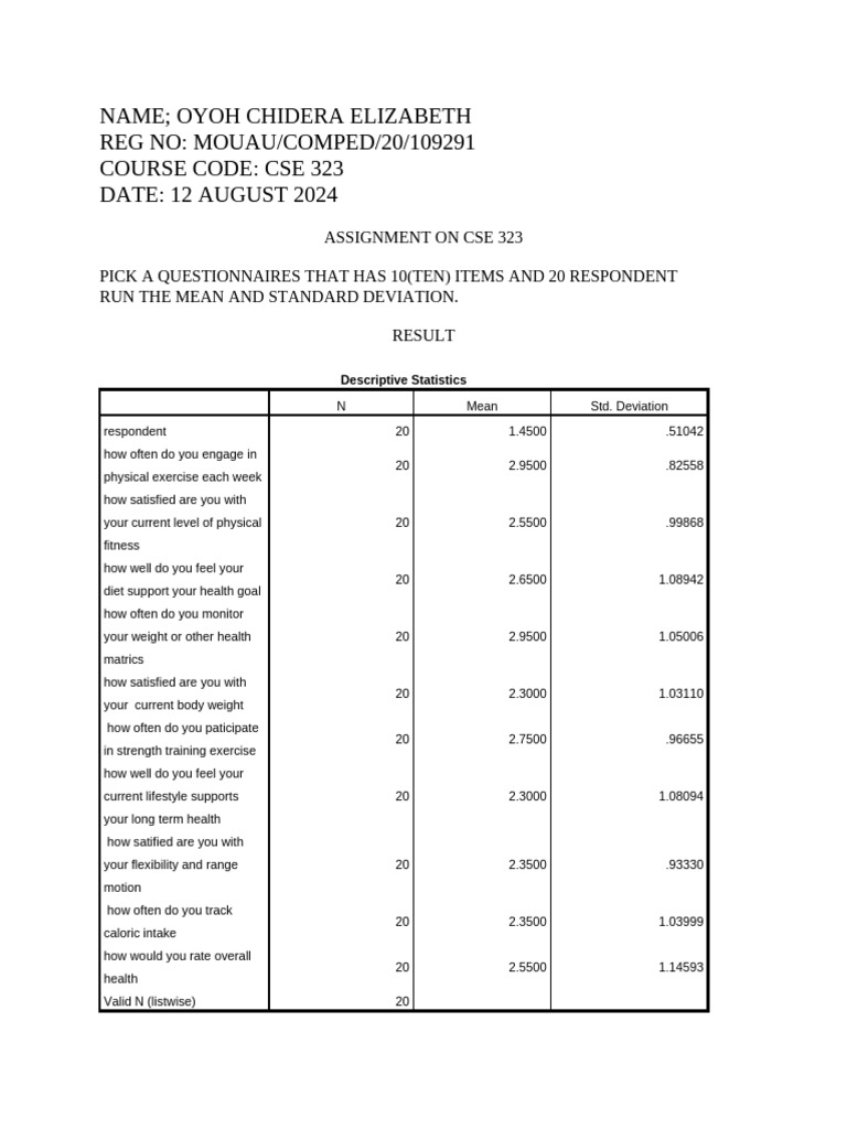 Cse 323 Assignment | PDF