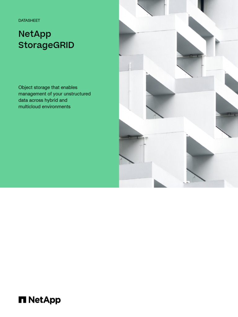 Datasheet NetApp StorageGRID | PDF | Cloud Computing | Information Technology Management