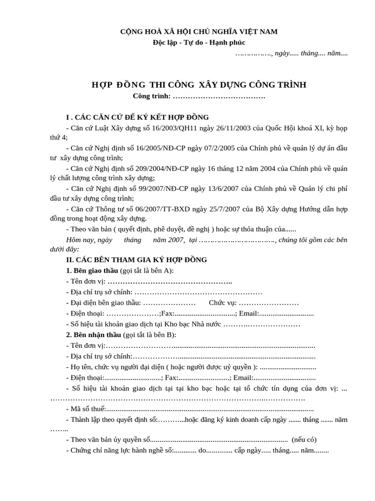 H P Đ NG Thi Công Xây D NG Công Trình | PDF