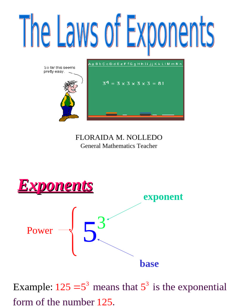 17 Laws of Exponents | PDF | Multiplication | Exponentiation