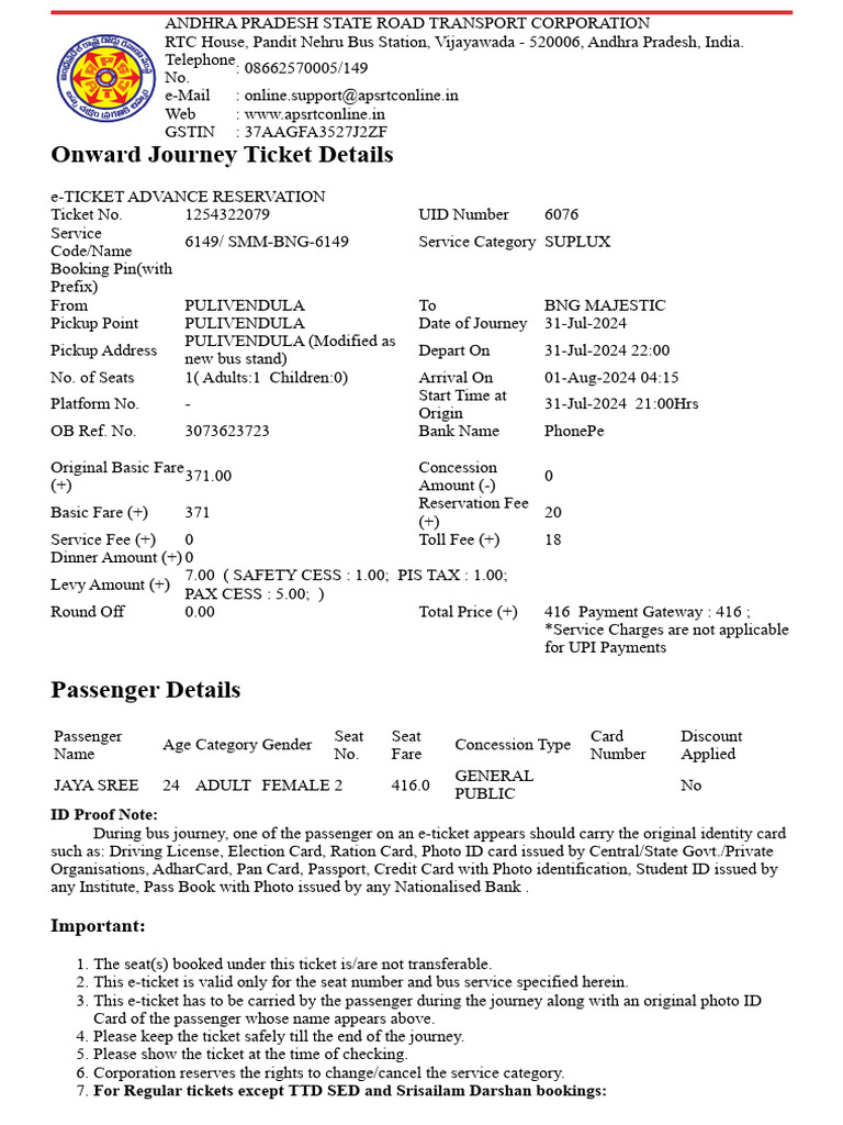ticket | PDF | Identity Document | Payments
