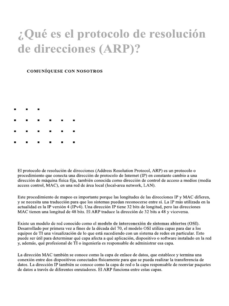 PROTOCOLO DE RESOLUCION DE DIRECCIONES (ARP) - Fortinet | PDF | Informática