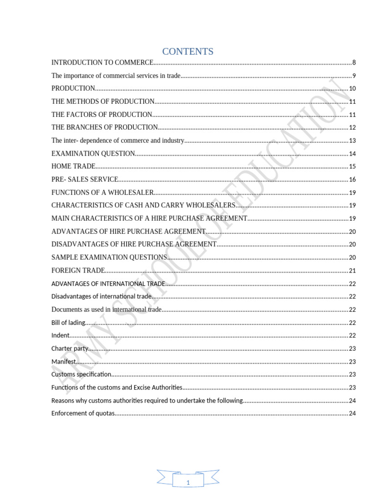 Army Commerce Notes | PDF | Commerce | Retail