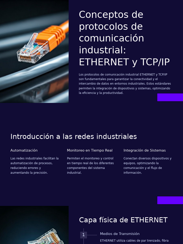 Conceptos de Protocolos de Comunicacion Industrial ETHERNET y TCPIP | PDF | Red de computadoras ...