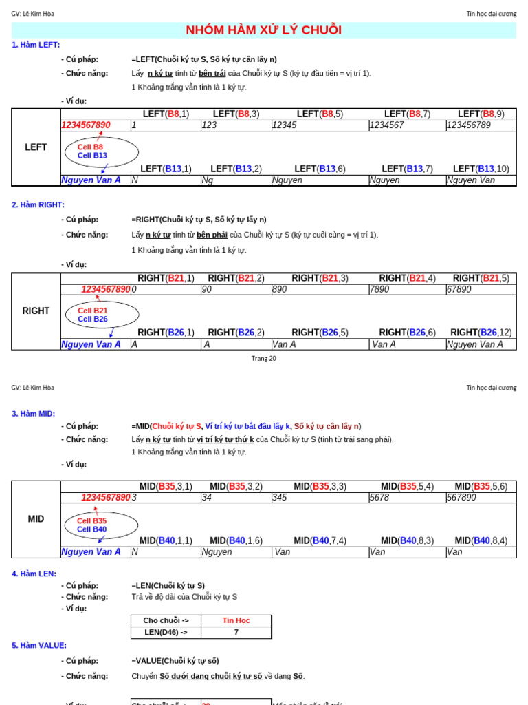 2.1 Ham Ve Chuoi TEXT 2 | PDF