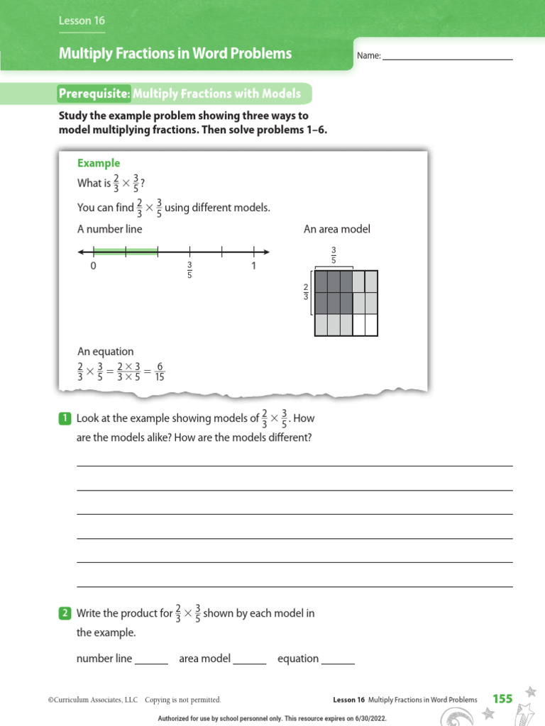 - Lesson 16 Ready Practice Pages | PDF | Mathematics | Arithmetic