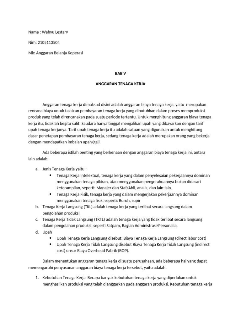 Ringkasan Bab V Abk | PDF