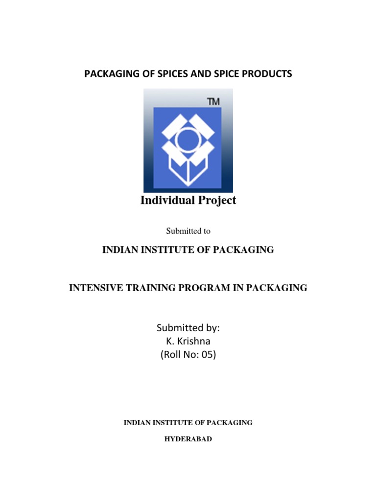 Packaging of Spices and Spice Products Report | PDF | Spice | Chili Pepper