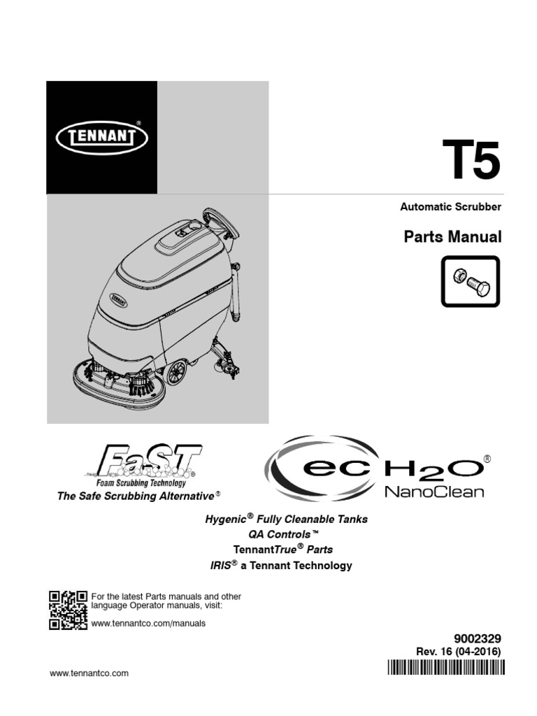 Tennatn T5 Scrubber Parts Manual | PDF | Technology & Engineering