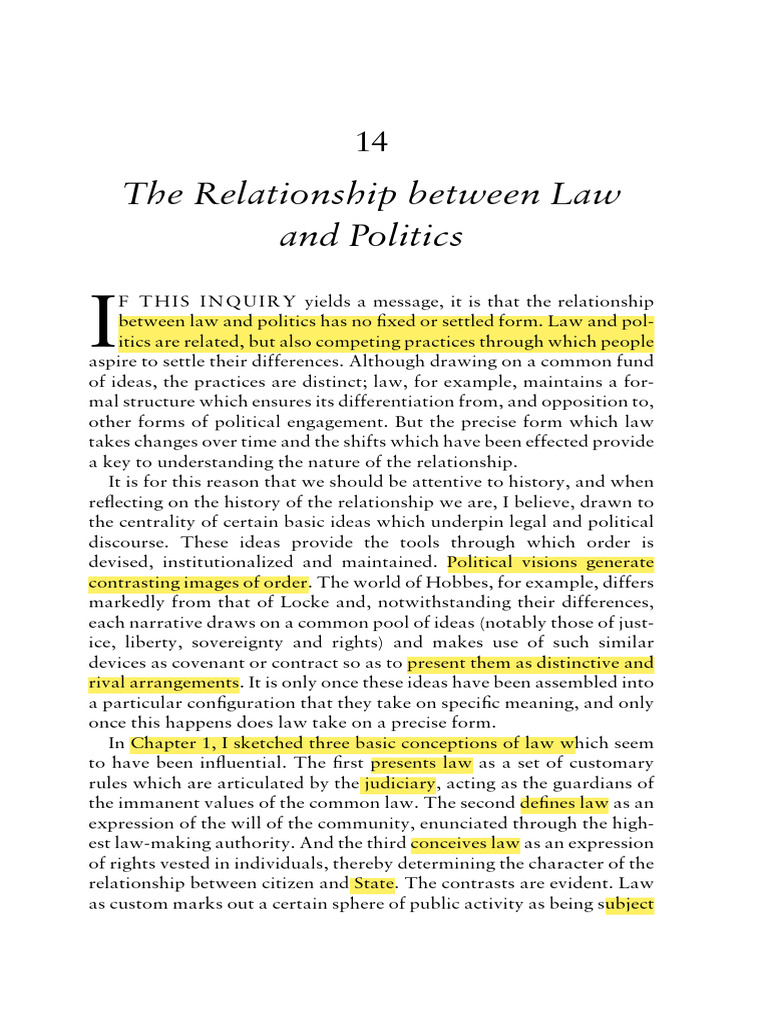 Law and Politics: A Complex Relationship | PDF | Sovereignty | Common Law
