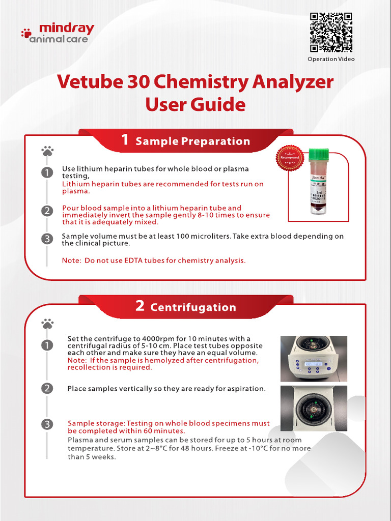 Vetube 30 User Guide (Operation) | PDF