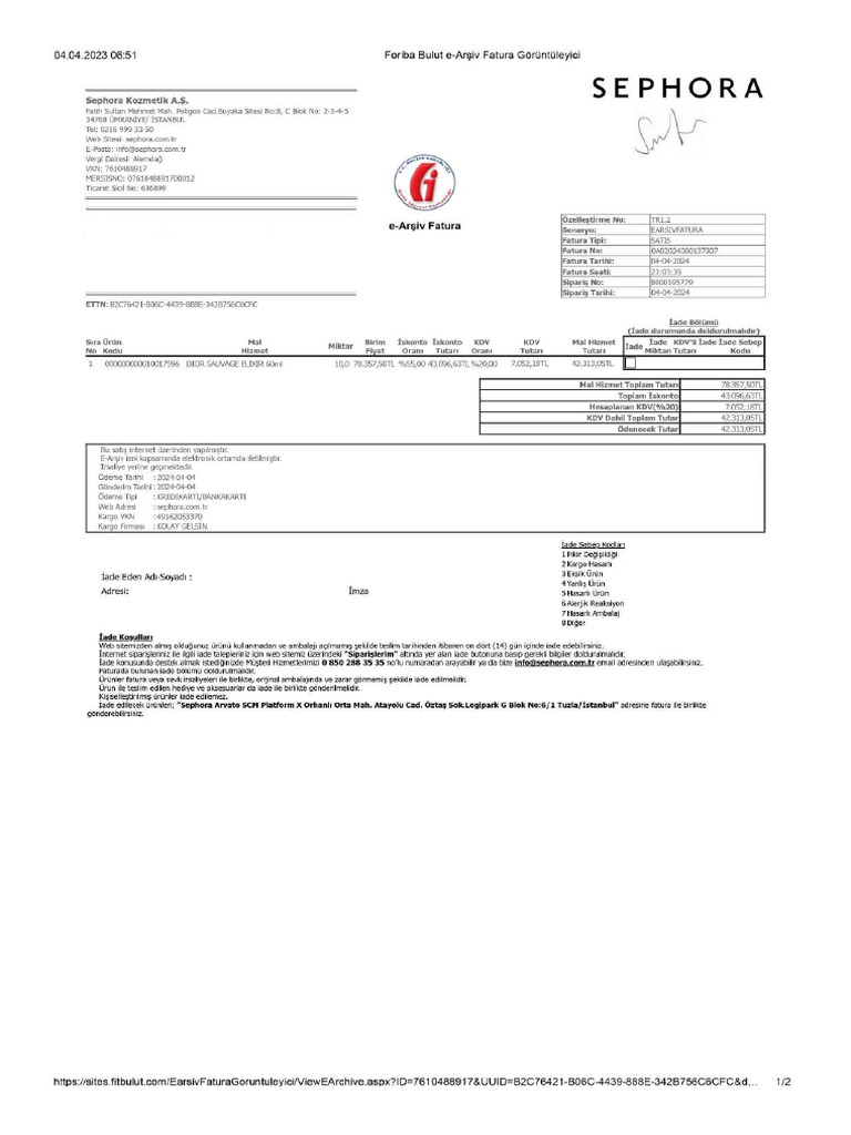 Sauvage Elixir | PDF