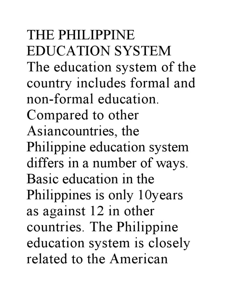 The Philippine Education System | Academic Degree | University And ...