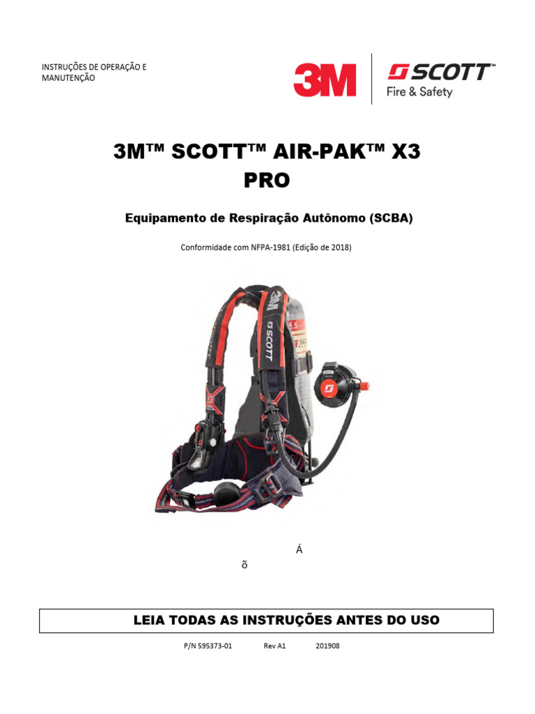 MANUAL EPR Scott Air-Pak X3 Pro NFPA 2018 | PDF | Morte | Vida