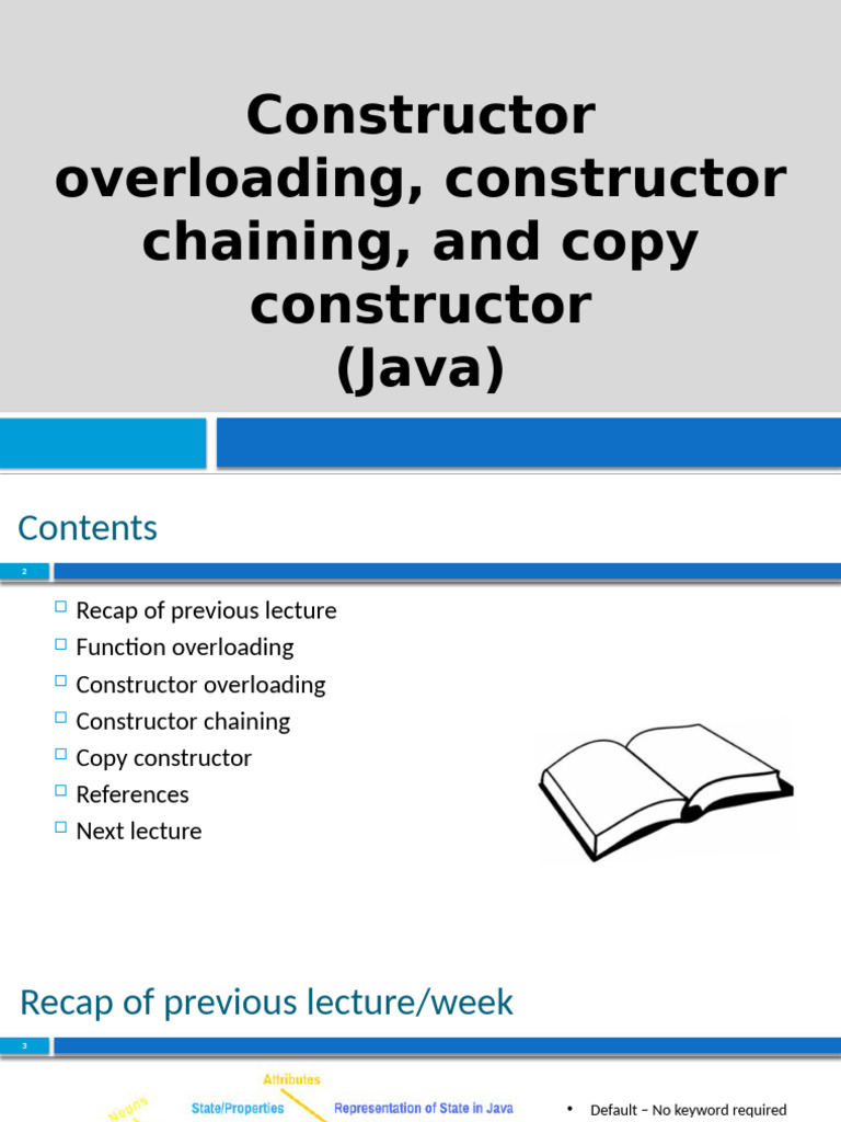 Week 3 Lecturea Oops Pdf Programming Constructor Object Oriented Programming 0769