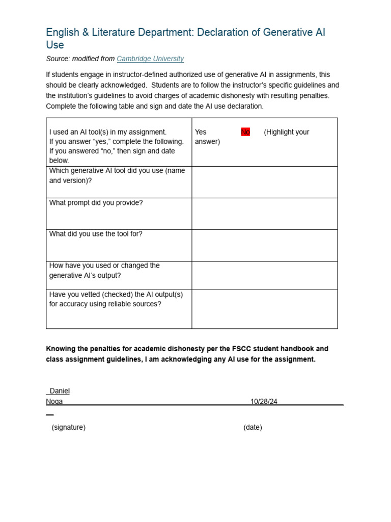 WP3 AI Declaration Form.docx | PDF