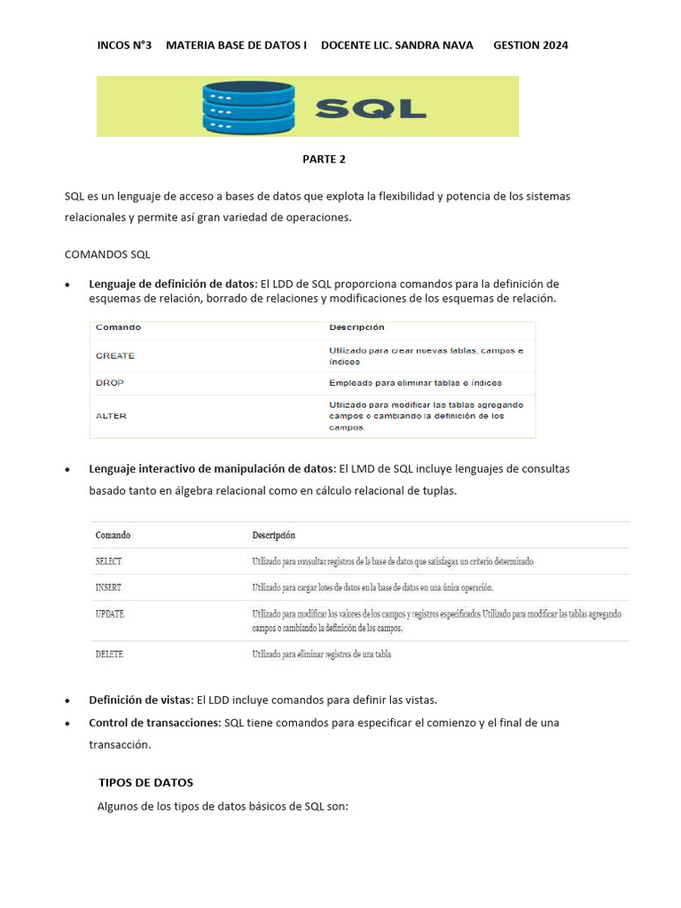 TEXTO_GUIA_2 | PDF | SQL | Mi sql