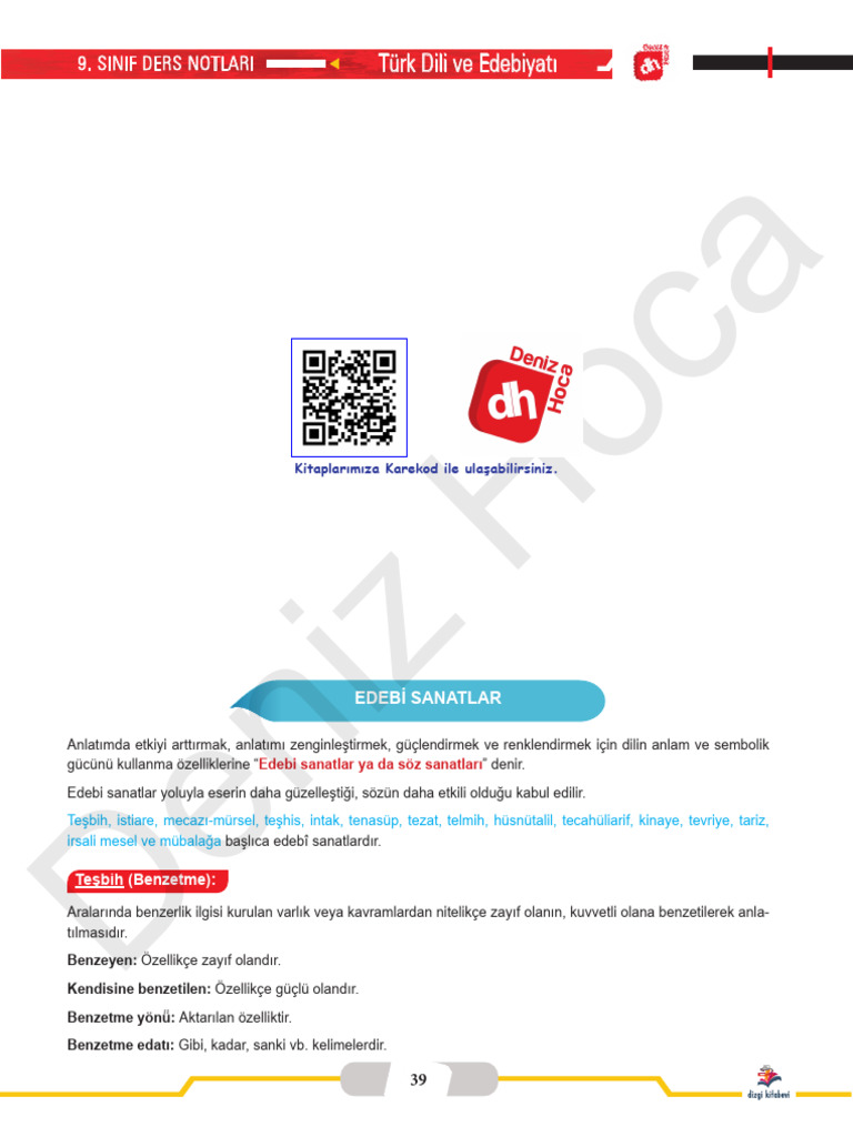 Söz Sanatları 9.sınıf | PDF