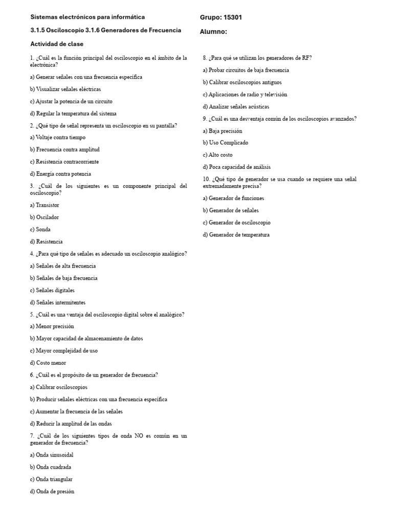 Actividad en Clase | PDF | Frecuencia | Amplitud