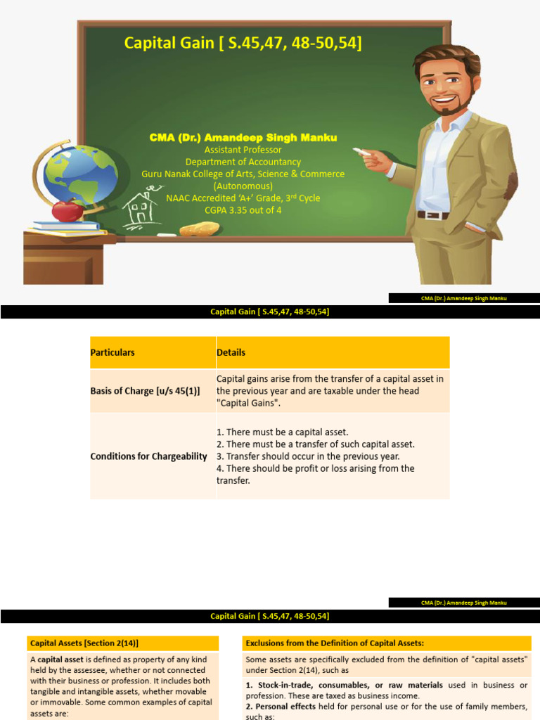 Capital gain | PDF | Capital Gain | Capital Gains Tax