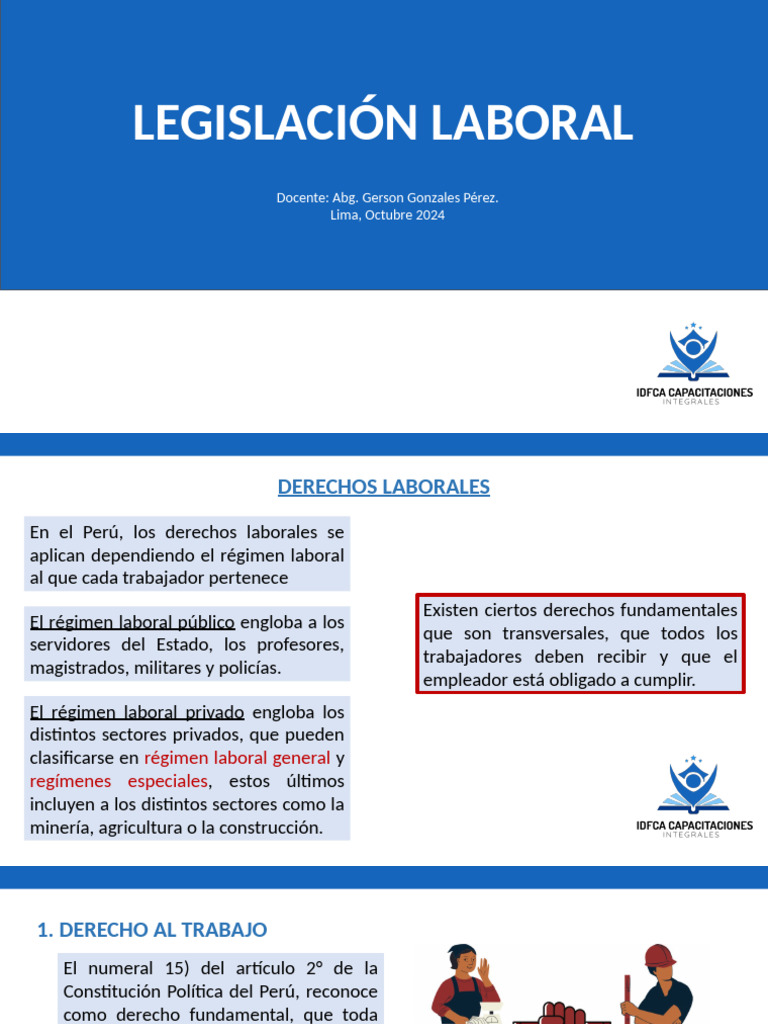 Material - Legislacion Laboral | PDF | Derecho laboral | Tiempo de trabajo