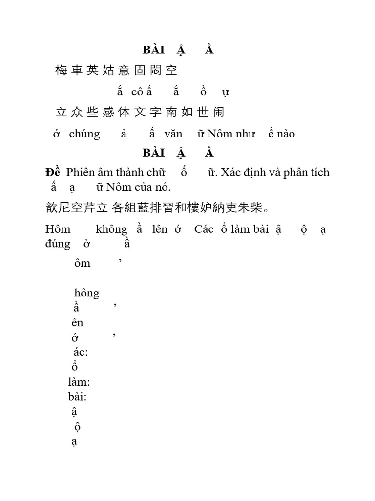 Nhóm 1 Môn CH Nôm | PDF