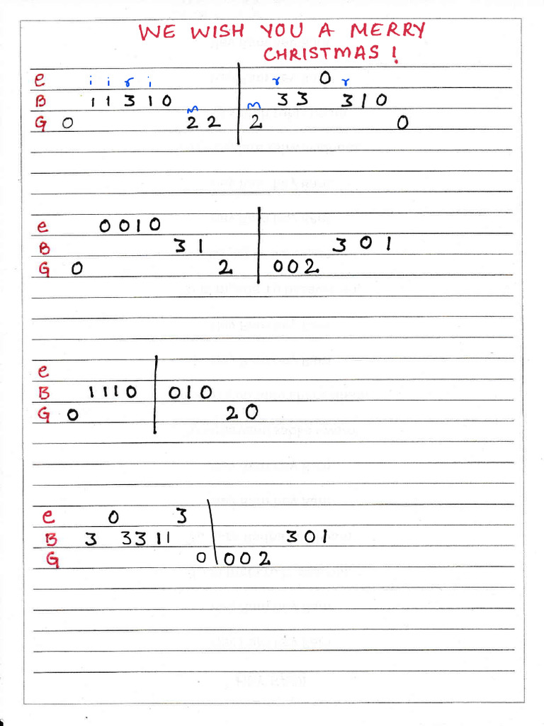 we wish you a merry christmas guitar tabs | PDF