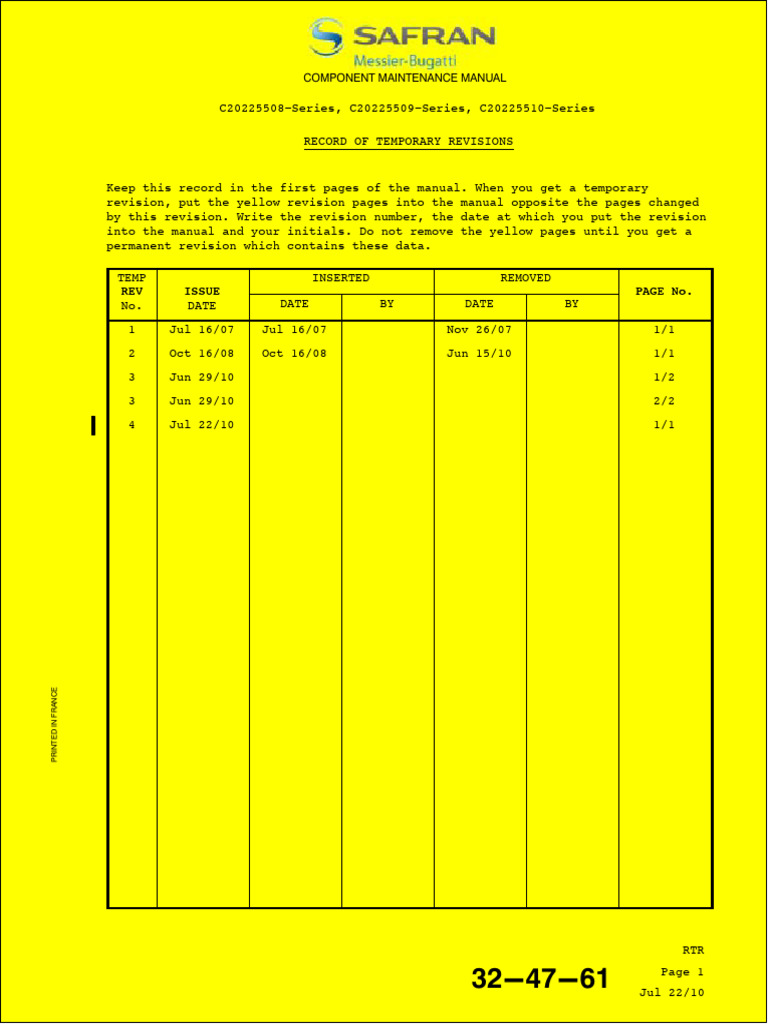 Component Maintenance Manual | PDF