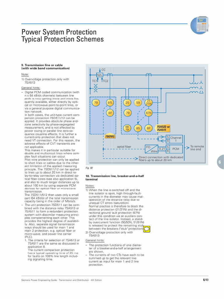 Siprotec relay stub protection. | PDF