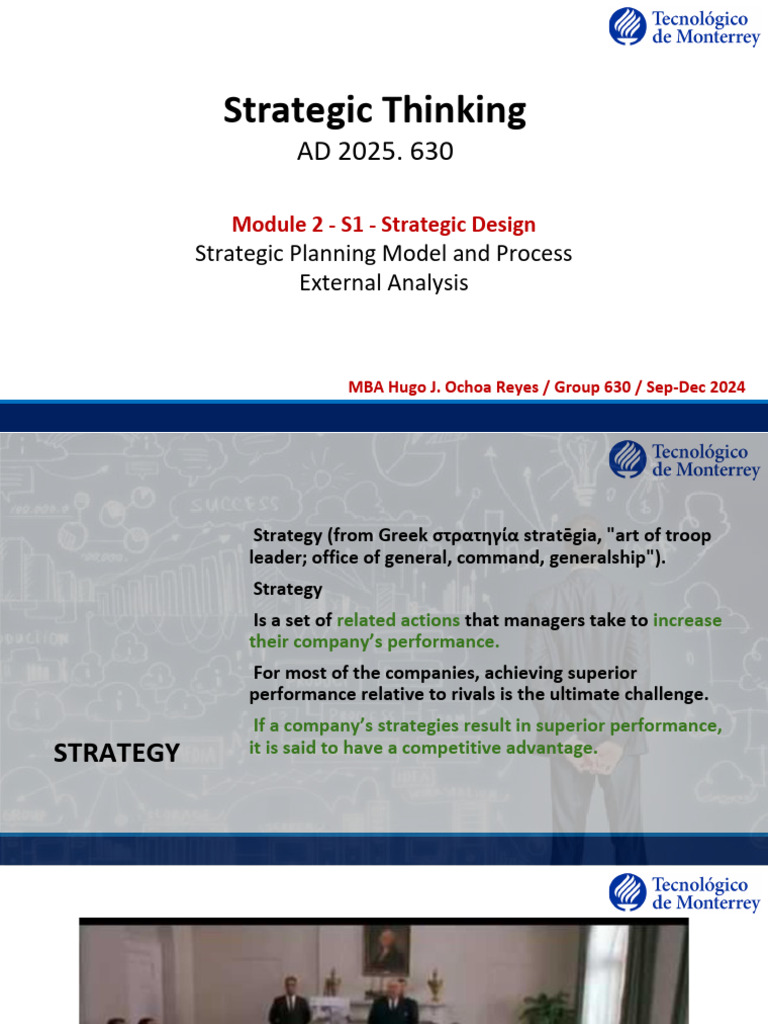 Strategic thinking | PDF | Strategic Planning | Swot Analysis