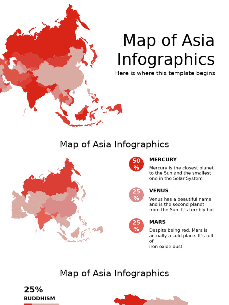 Map of Asia Infographics by Slidego | PDF | Planets | Solar System