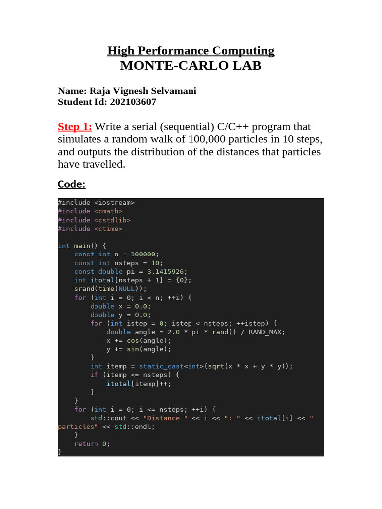 MONTE-CARLO-LAB | PDF | Monte Carlo Method | Computer Science