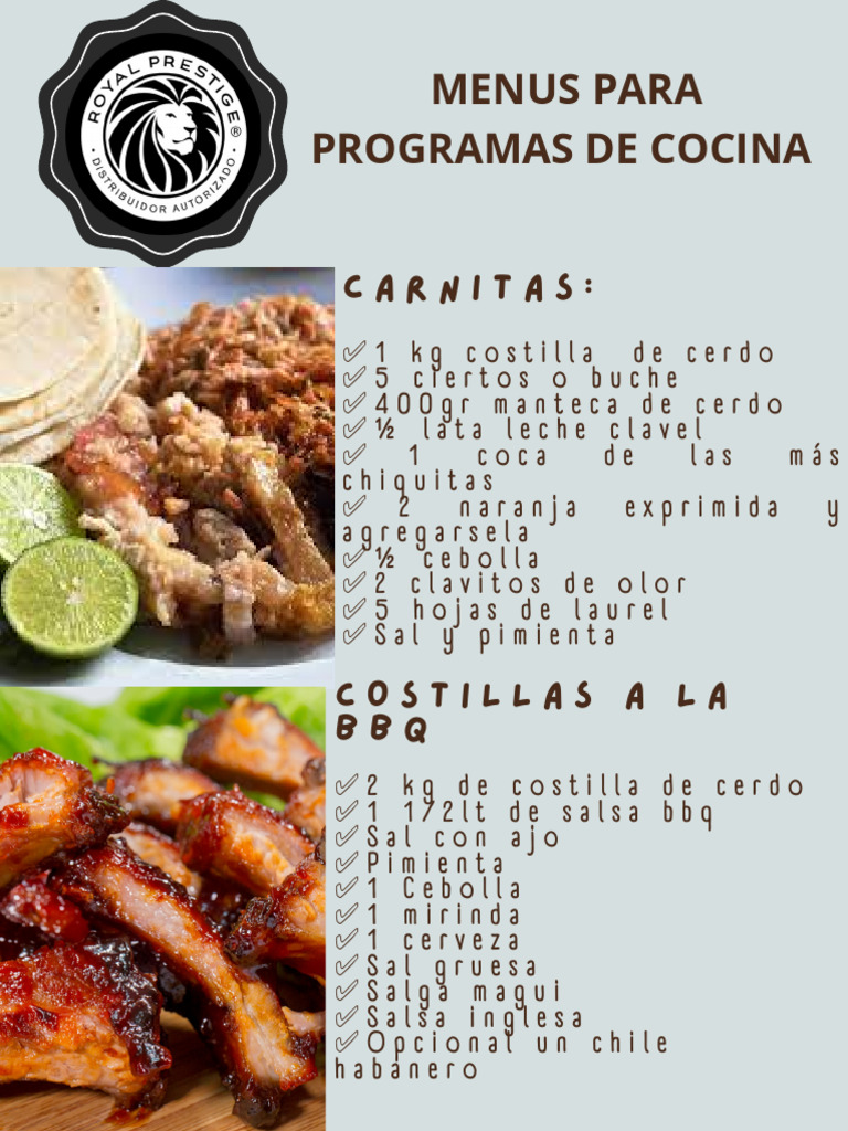 Menu Royal Actualizado | PDF | Galleta | Pasteles