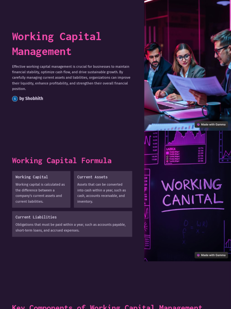 Working Capital Management | PDF | Working Capital | Inventory